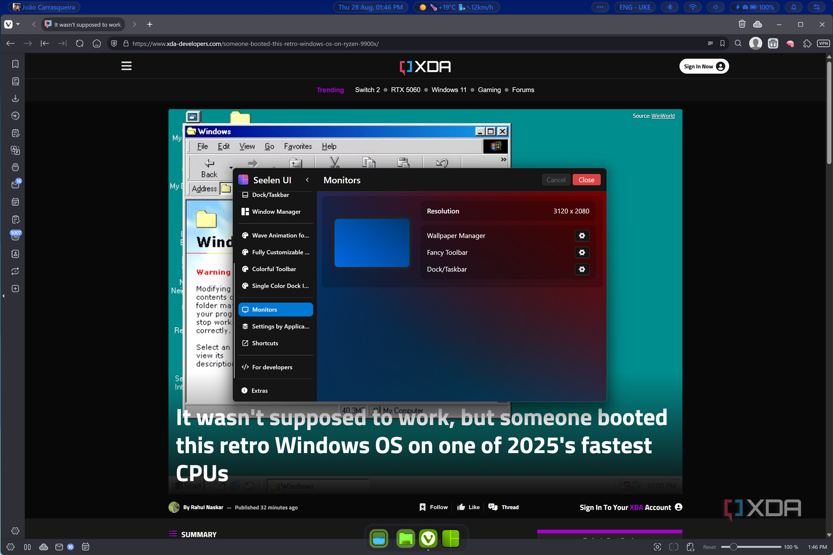 Seelen UI is the closest we have to a custom desktop environment on ...