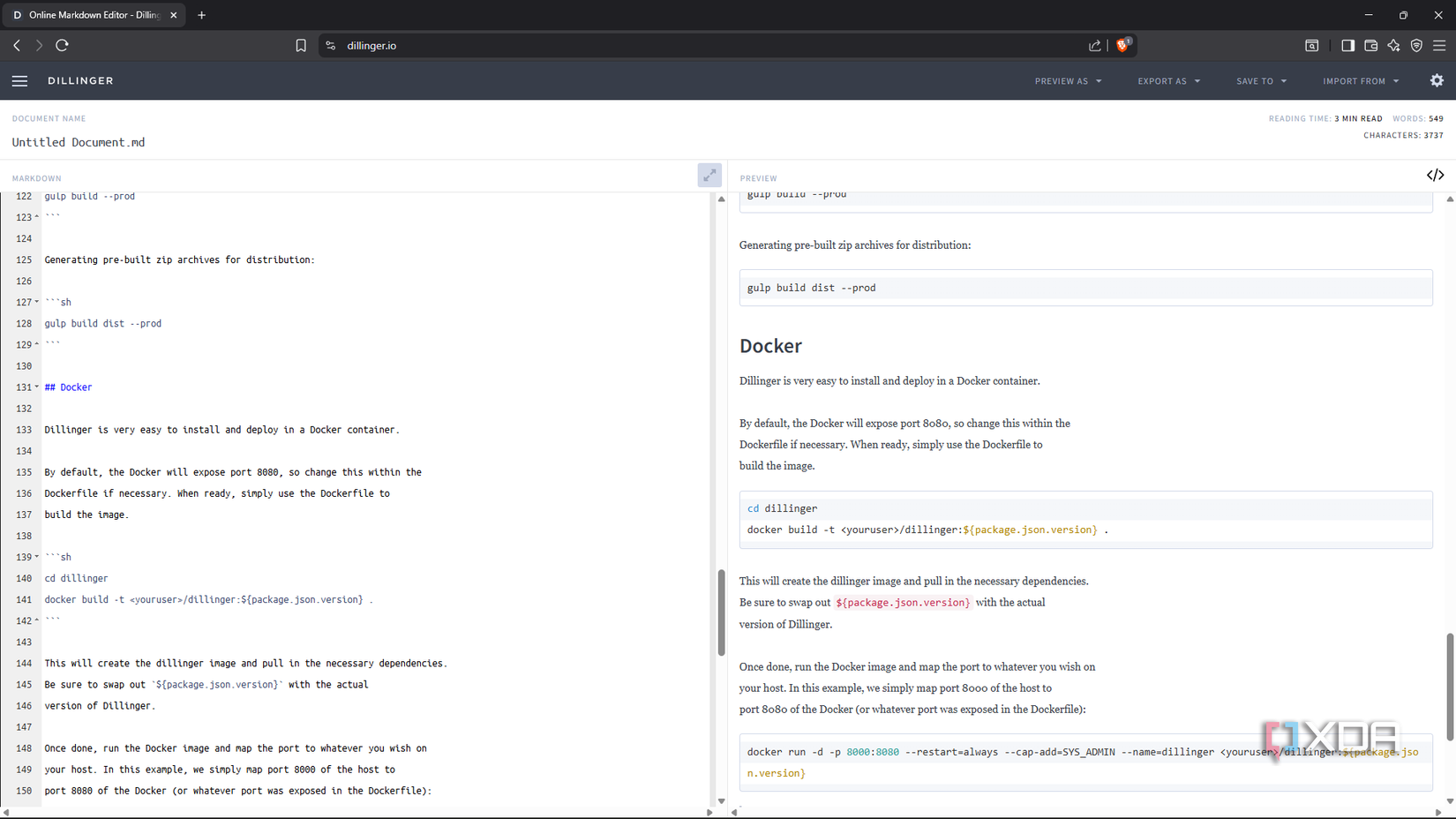 This free browser-based Markdown editor replaced Windows Notepad for me