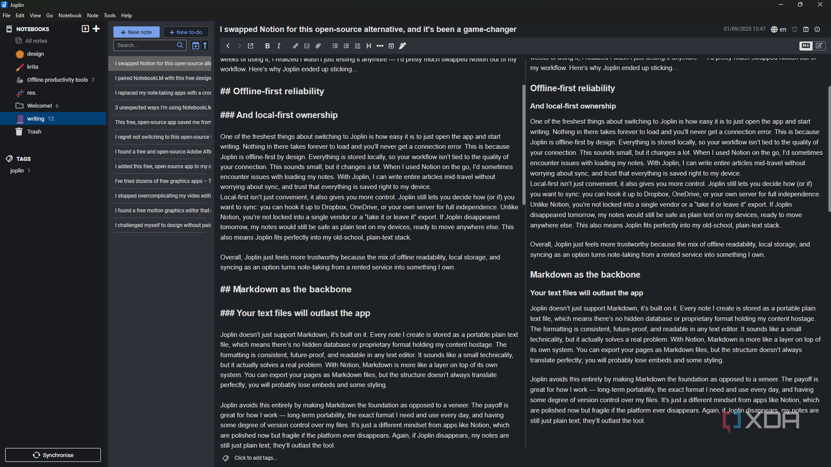 I started using NotebookLM with my favorite open-source notes app
