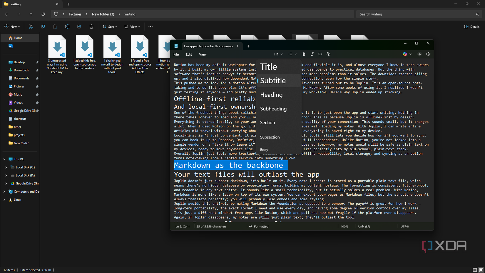 Markdown is the universal language of my productivity system