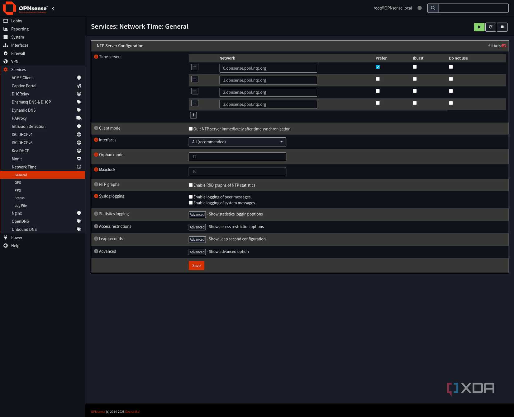 Using my own NTP server for precise time synchronization