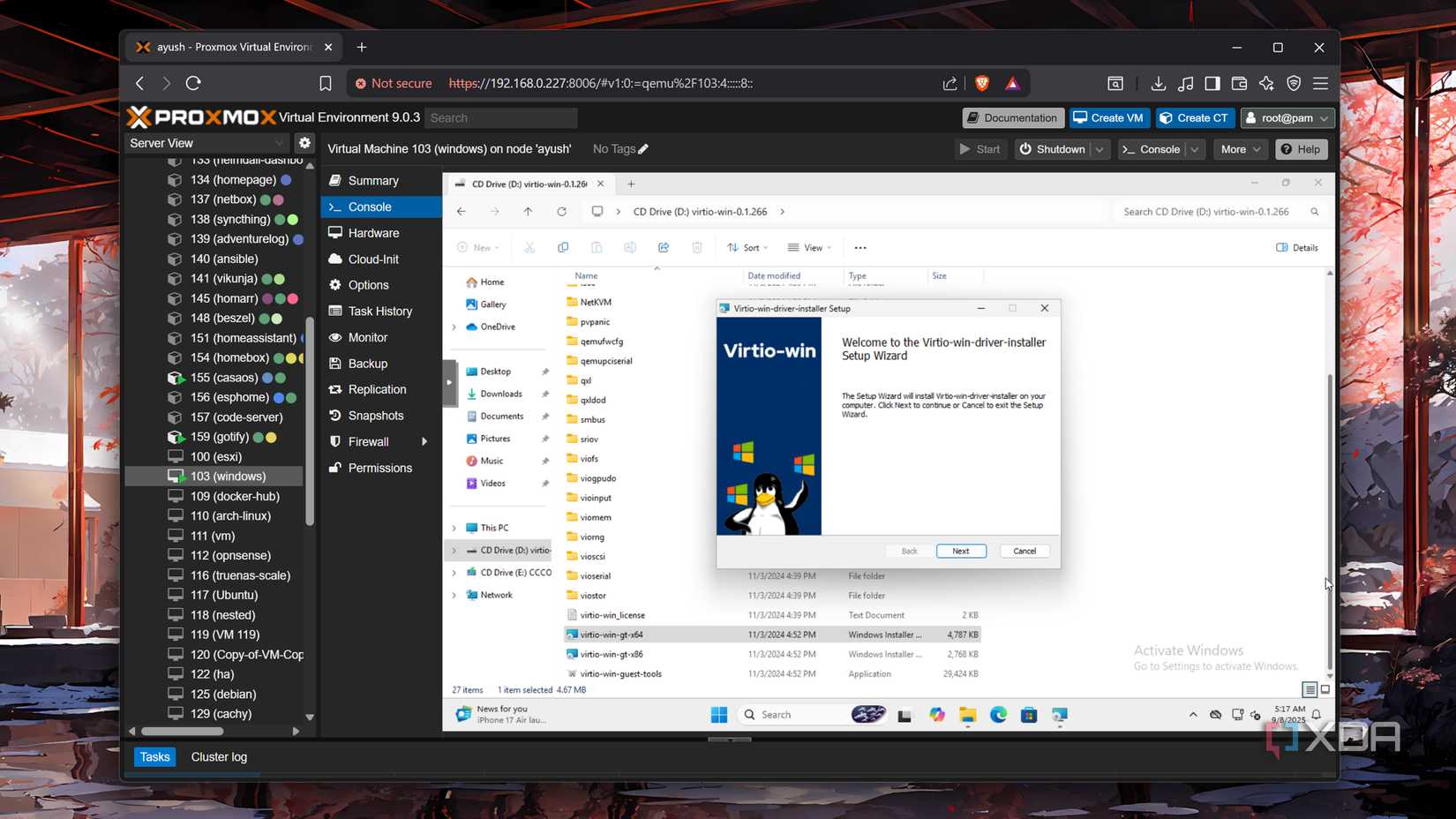 I installed Windows on Proxmox, and it's a bit more involved than you ...