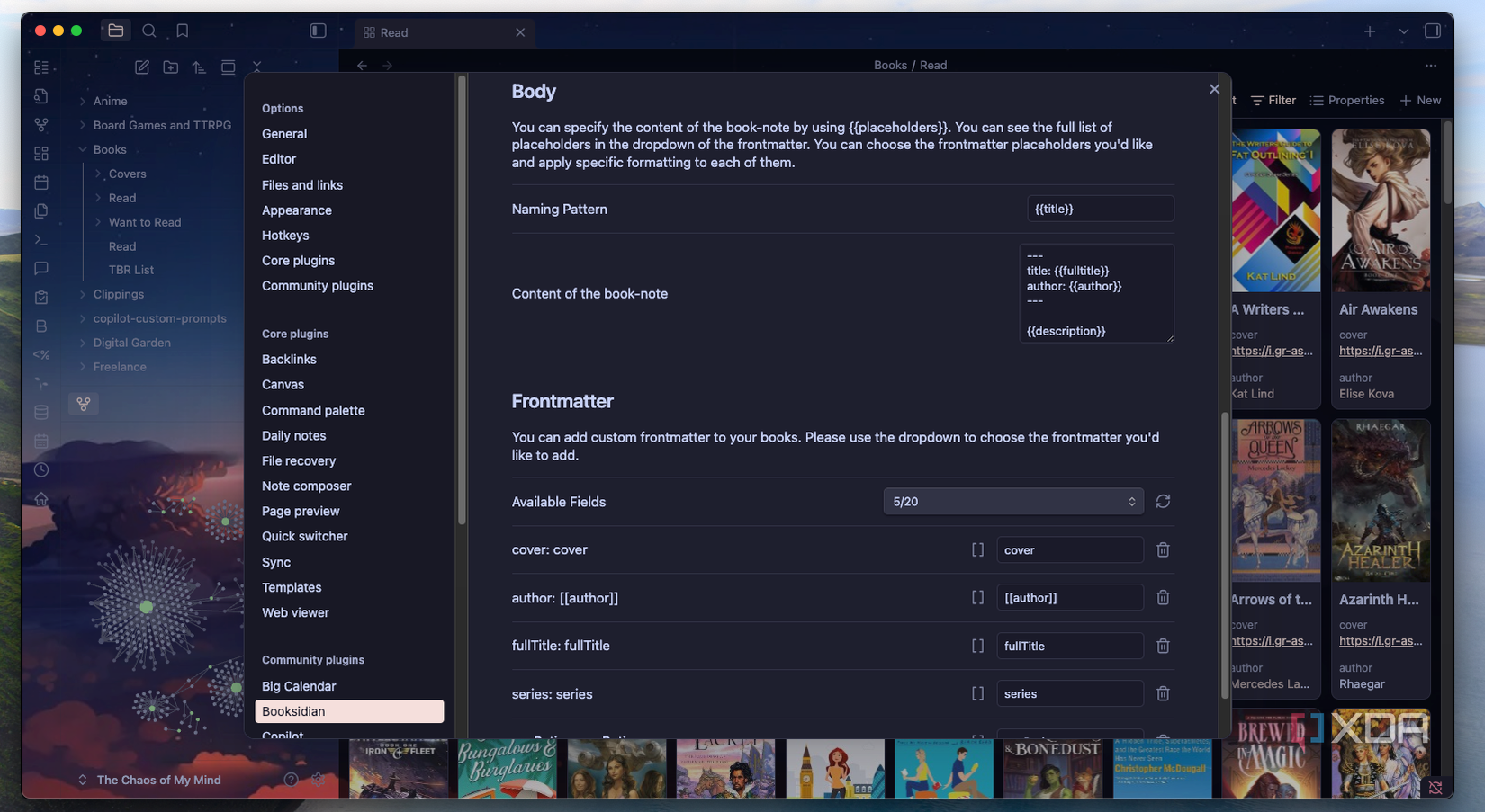 A few plugins and one Obsidian feature later, and I have a digital ...