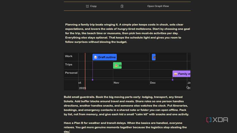 This free Obsidian plugin turns your daily notes into a visual timeline