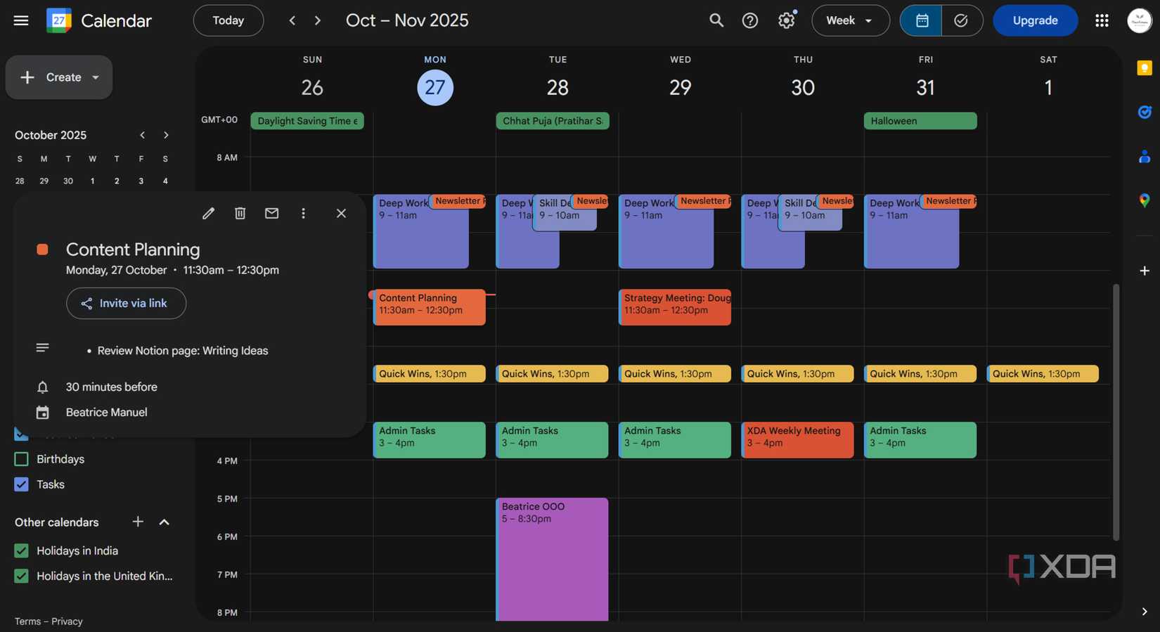 I used Google Calendar’s free features to create a frictionless ...