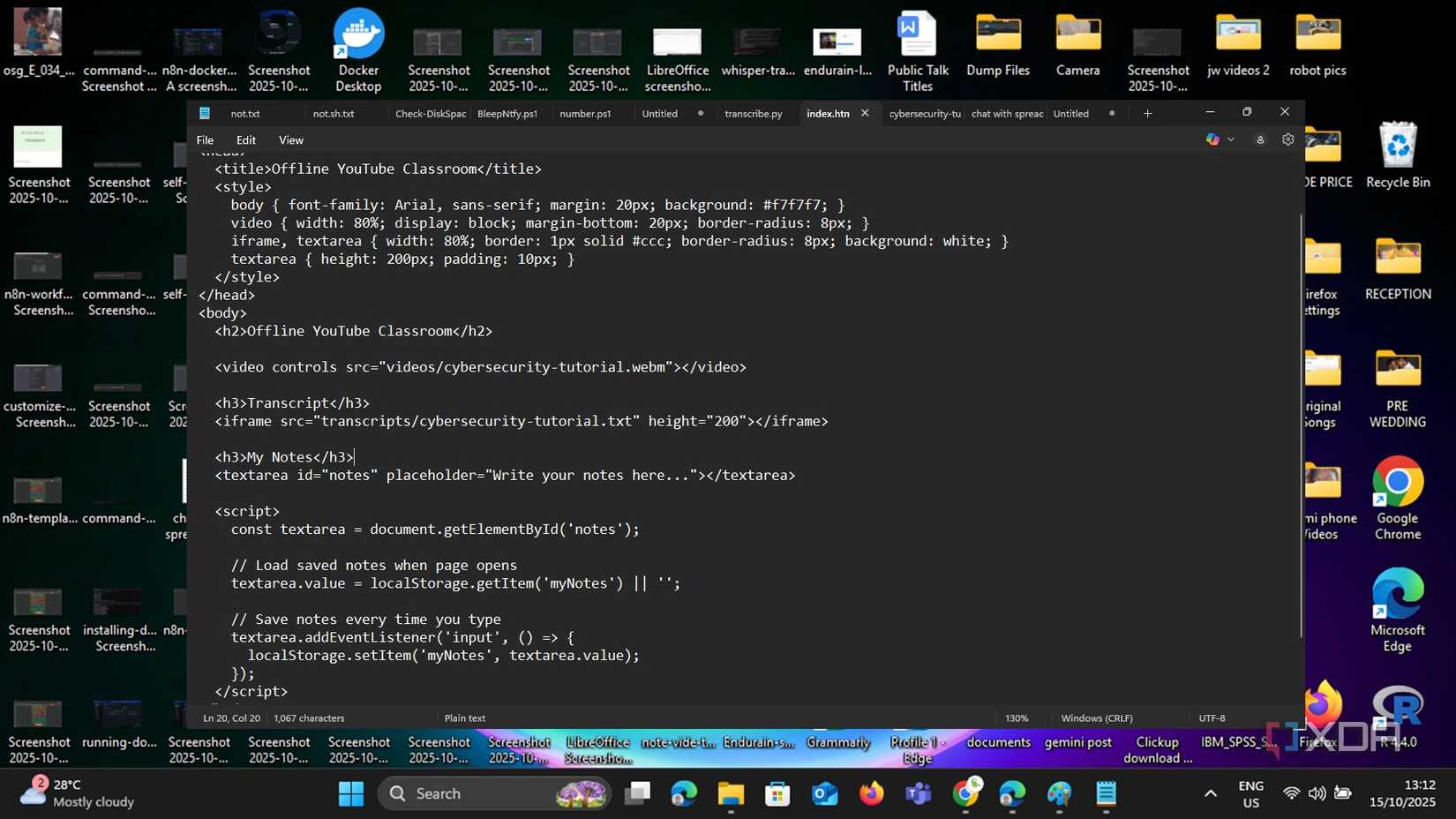 I built an offline-first YouTube classroom with yt-dlp, Whisper, and a ...
