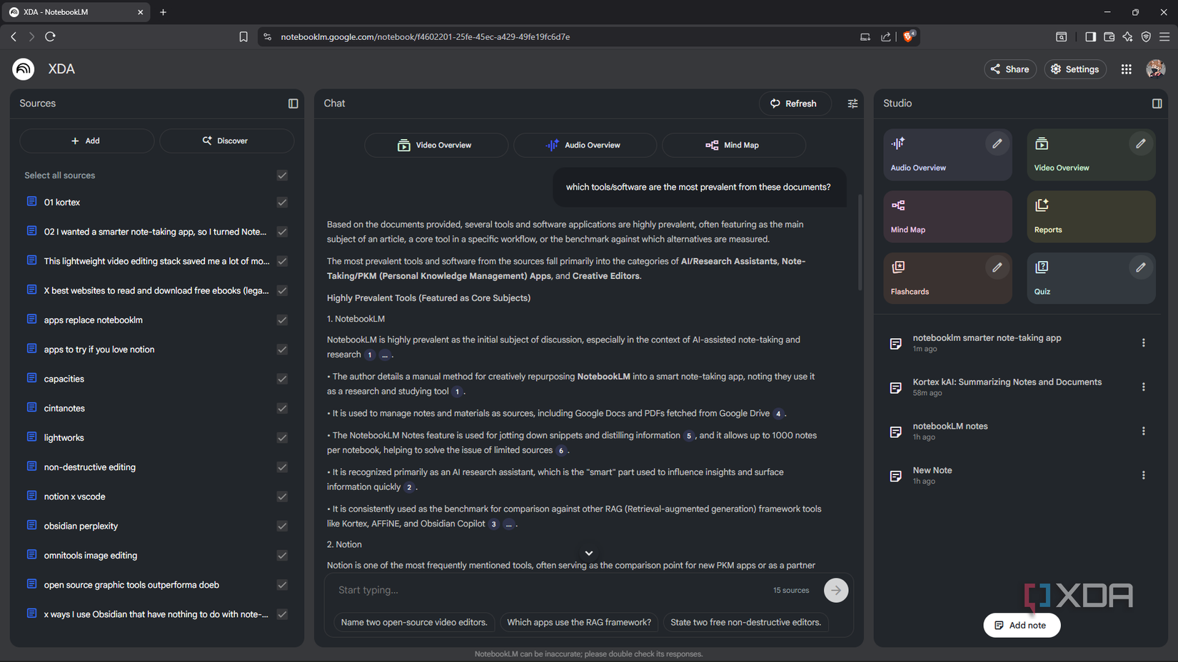 I replaced all my note-taking apps with NotebookLM for a week