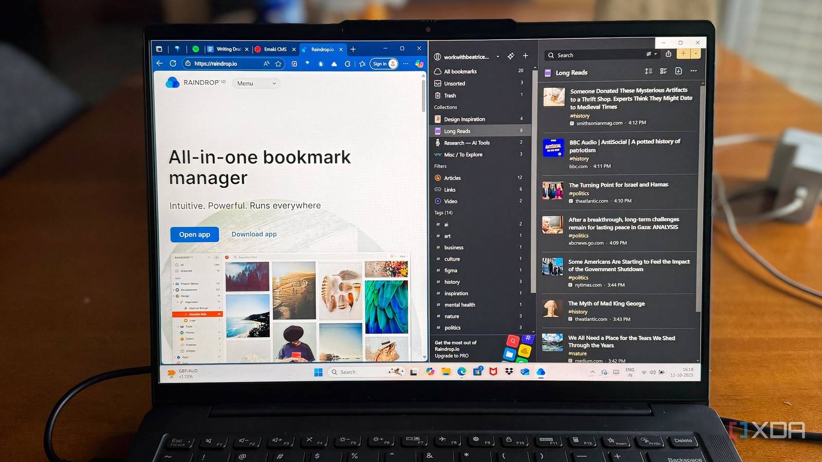 I ditched my browser's bookmarks for Raindrop.io, and I finally feel ...