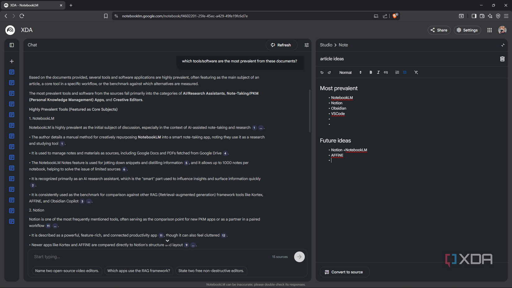 I replaced all my note-taking apps with NotebookLM for a week
