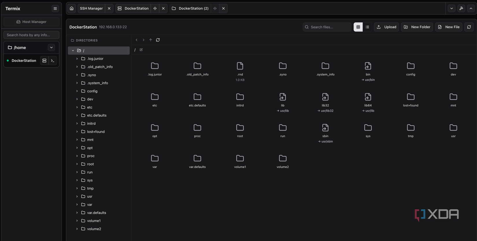 This Docker app gives you a full-fledged file manager over SSH