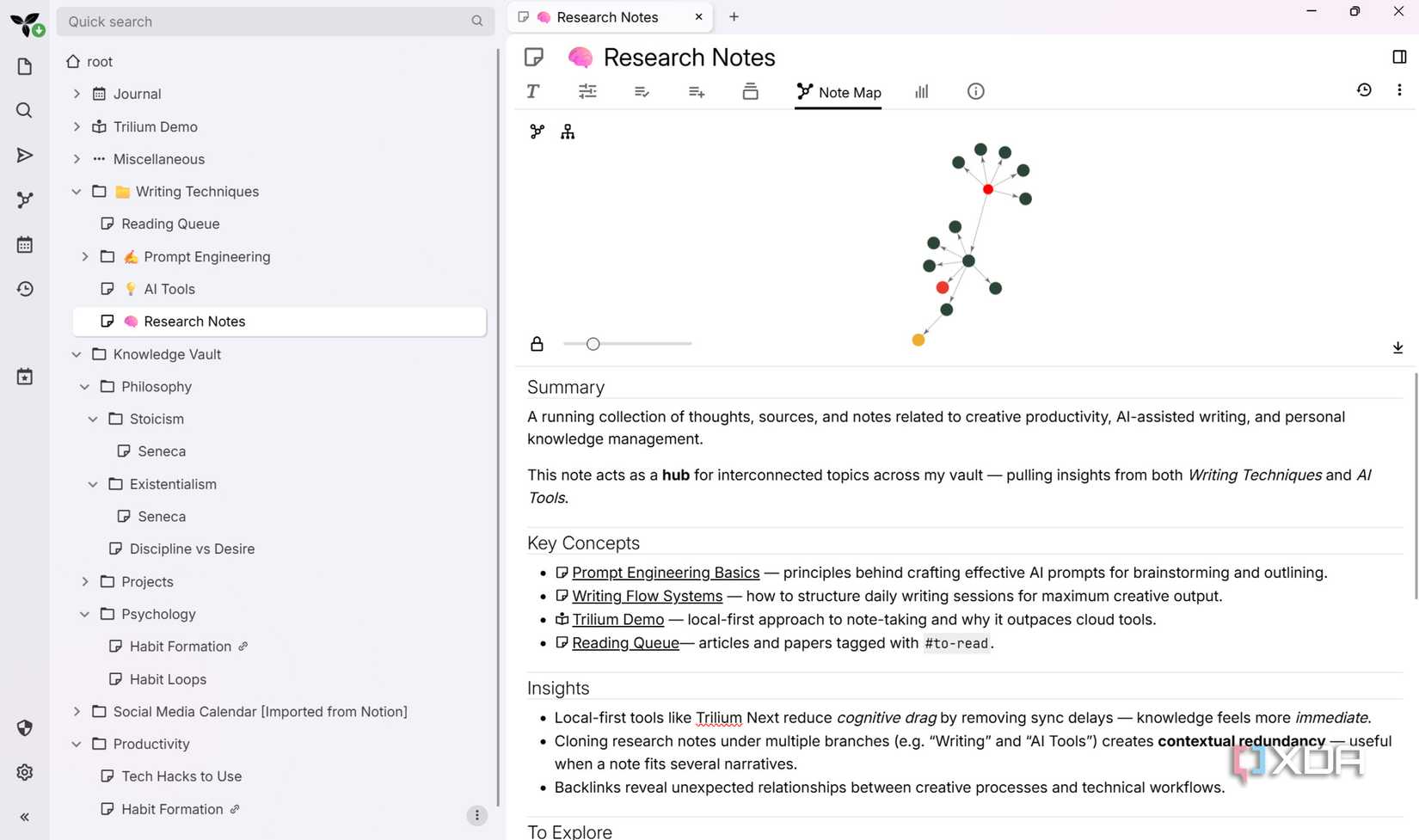 Trilium taught me that hierarchical note-taking can actually be calming