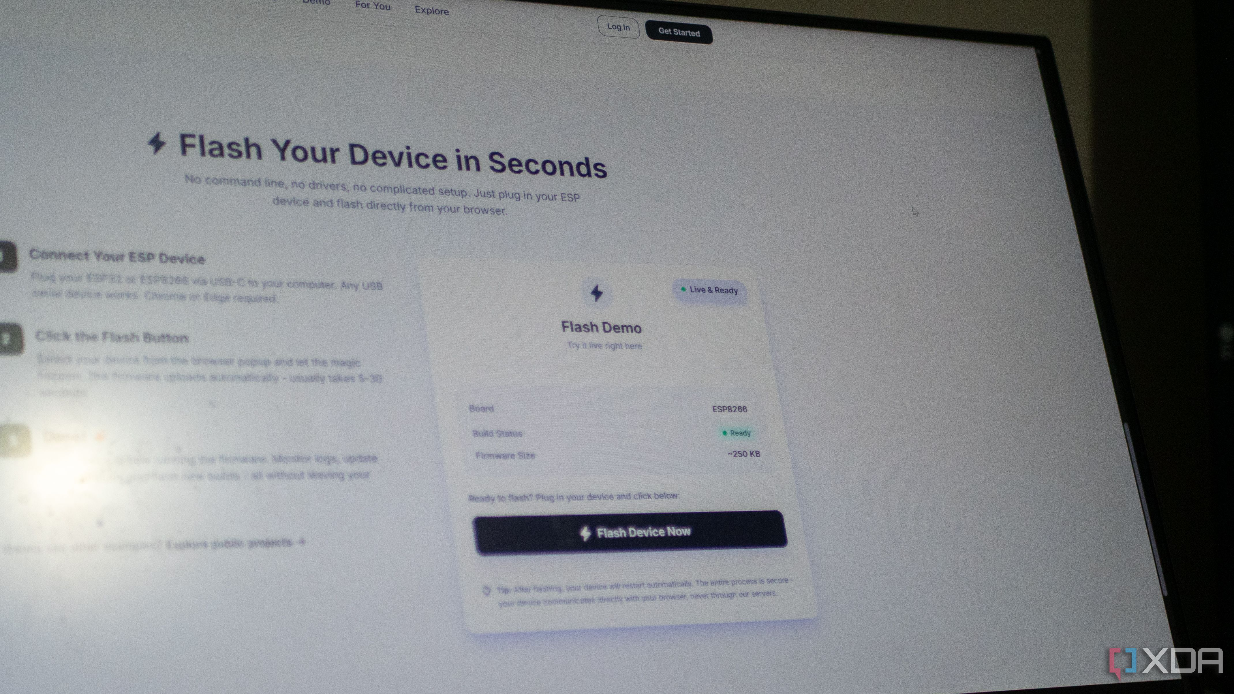 FlashESP provides a browser-based Arduino IDE for ESP32 development ...