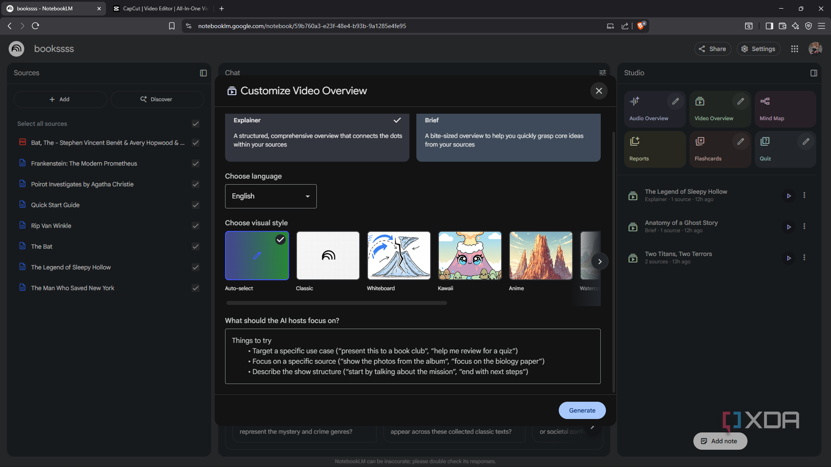 I tried to "edit" a video using NotebookLM