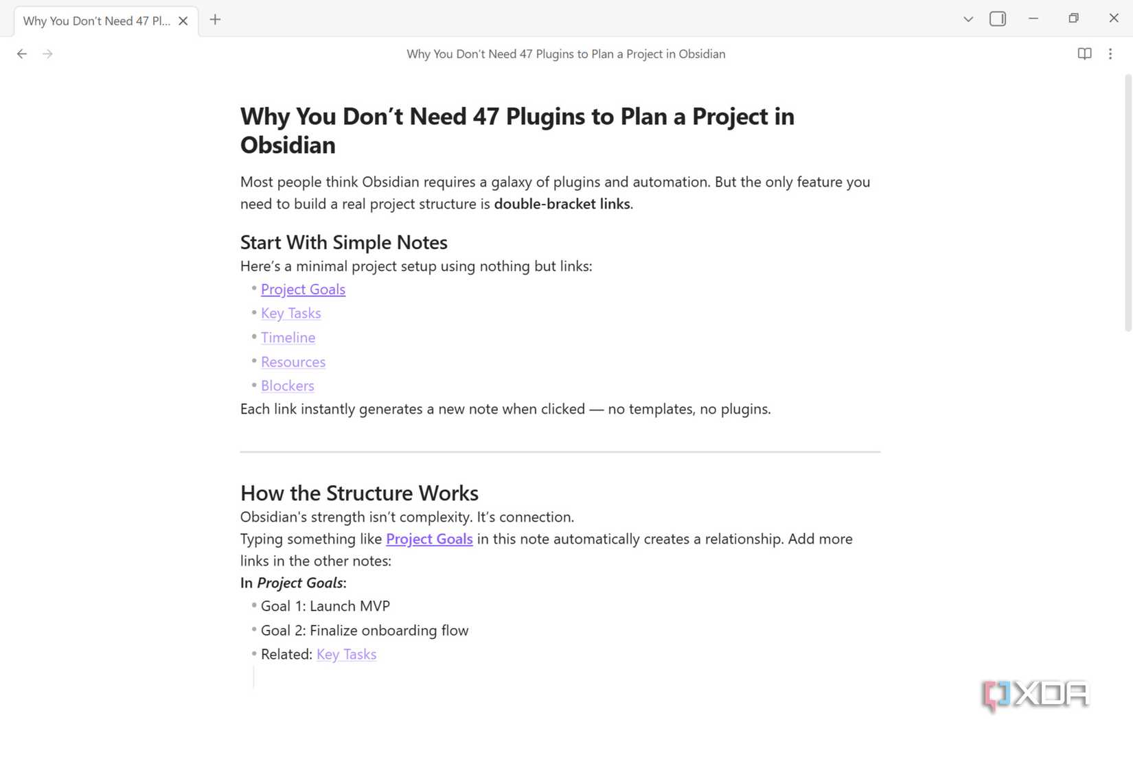 I made a beginner’s guide to mapping an entire project in Obsidian