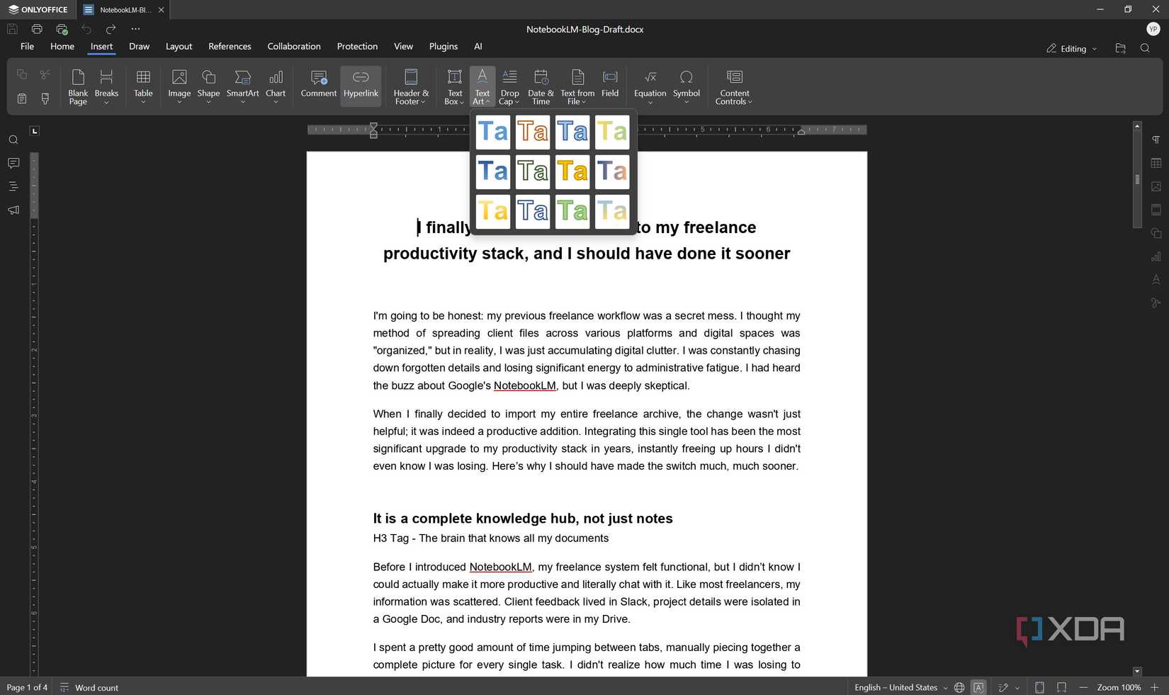 I replaced these 4 apps with OnlyOffice, and never looked back