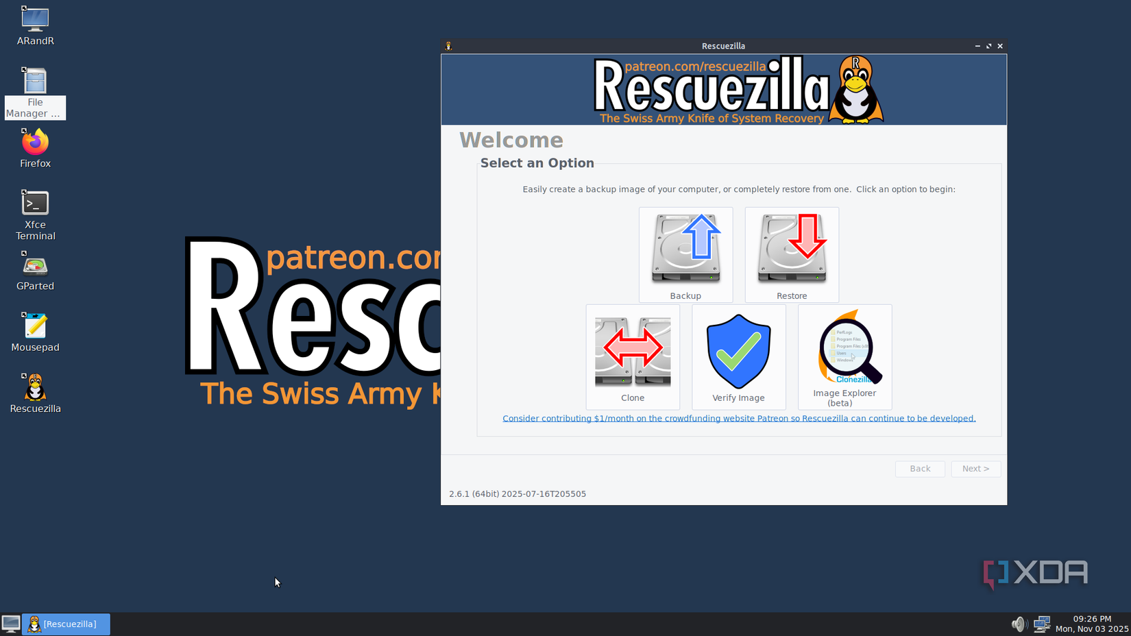 My new favorite diagnostic tool is a free, open-source Clonezilla GUI ...