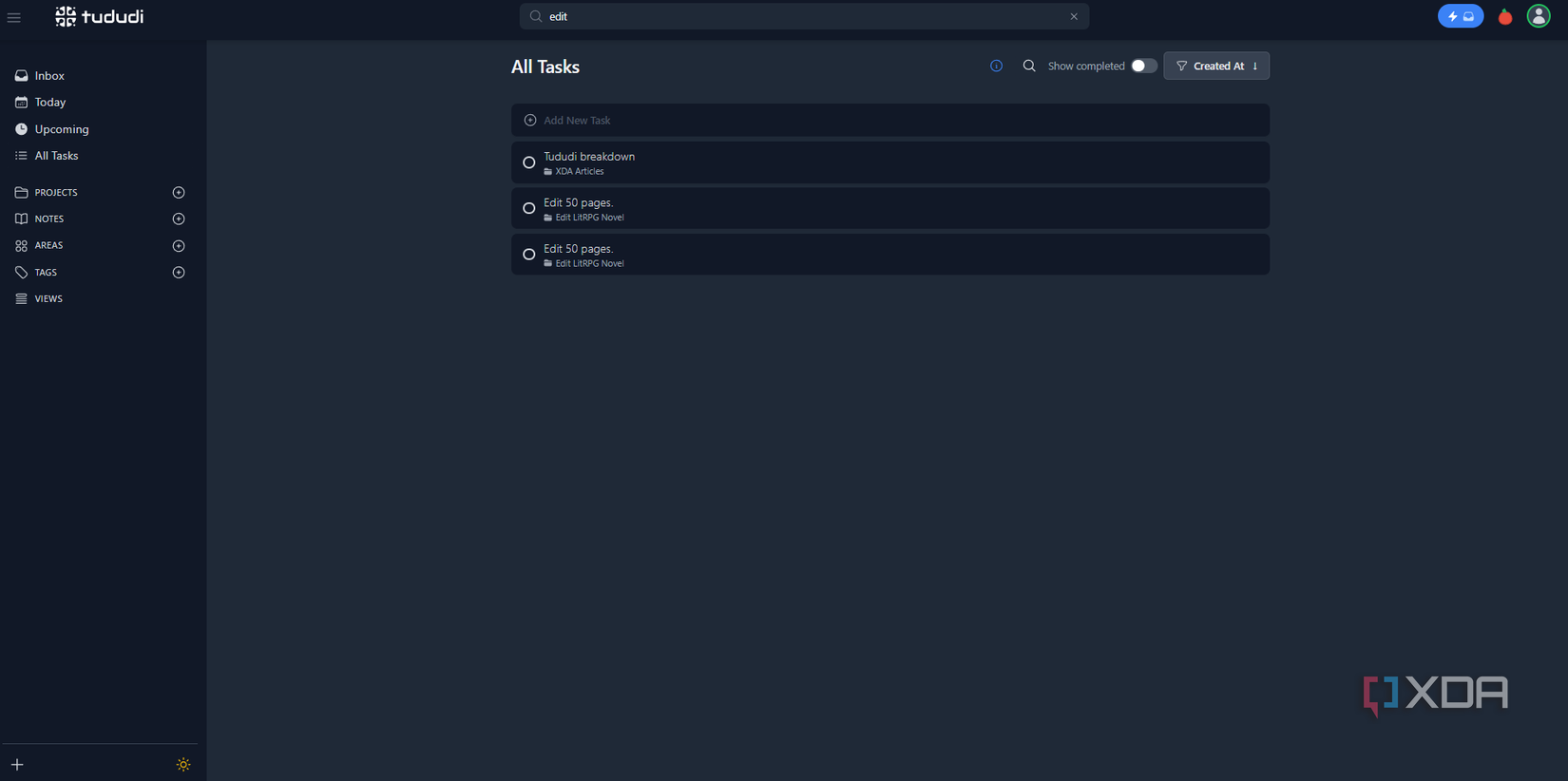 The latest update for Tududi makes organizing my projects so much easier