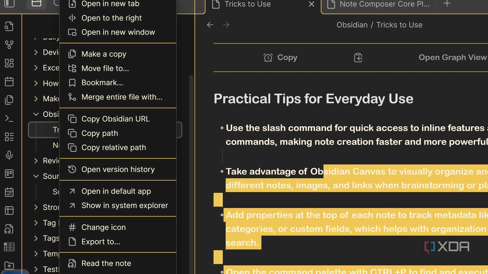 How Obsidian’s Note composer plugin made my notes more organized
