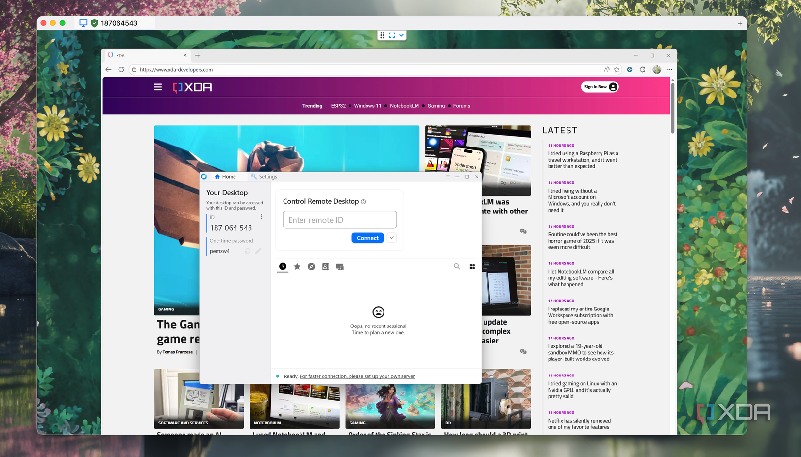 Tailscale is the perfect companion for RustDesk