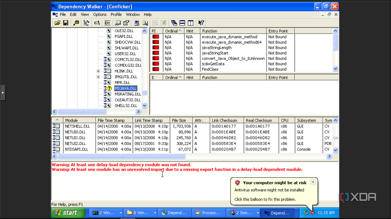 I installed modern malware on Windows XP because I like to watch the ...