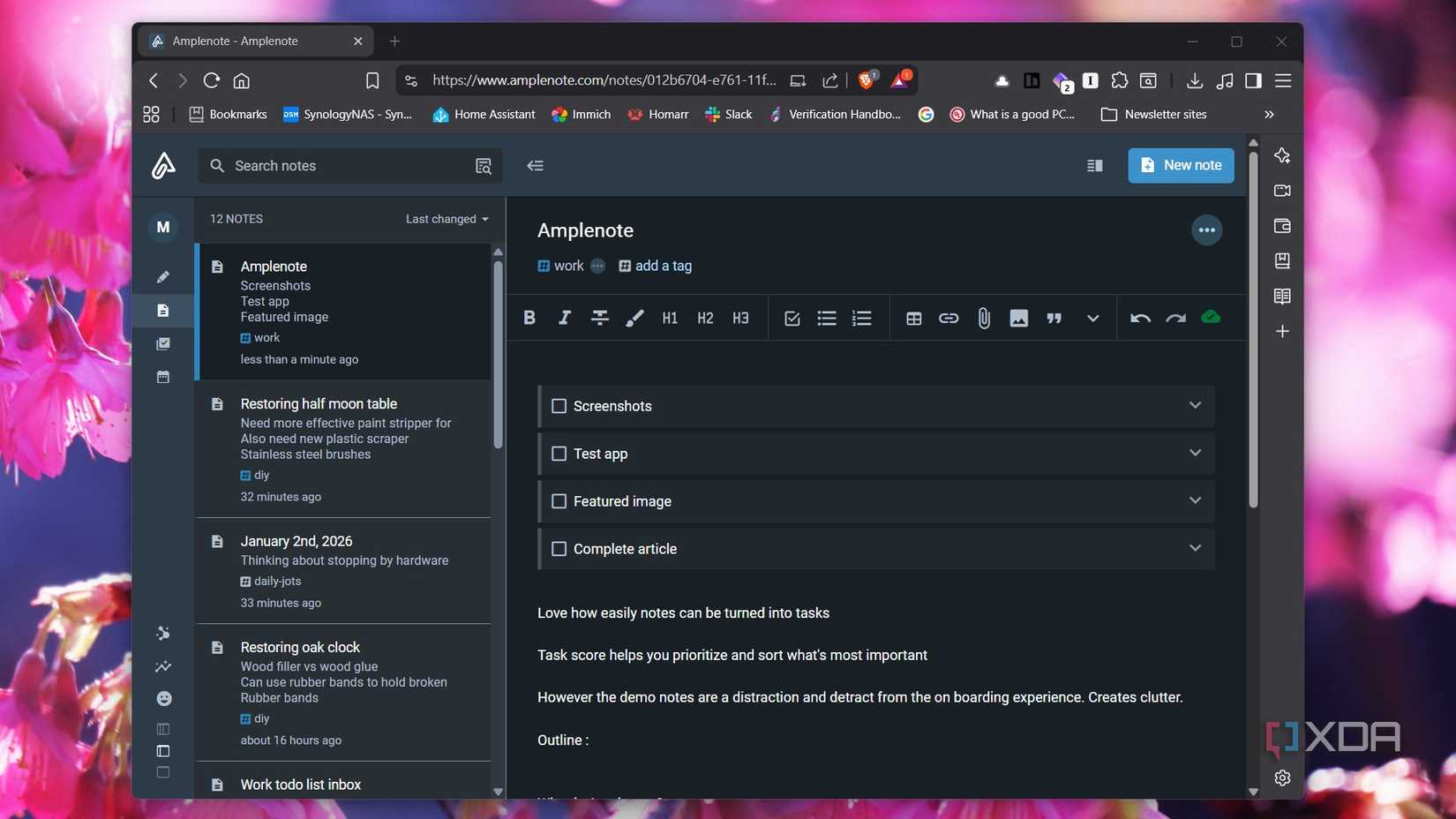 Amplenotes fixed my chaotic to-do list thanks to its score system