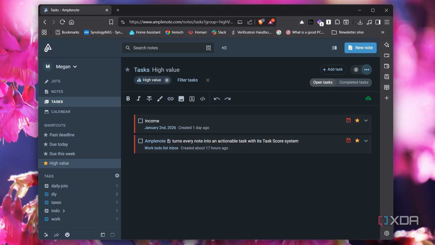 Amplenotes fixed my chaotic to-do list thanks to its score system