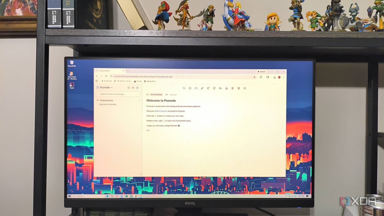 Poznote looks like Obsidian, but accessed through your browser