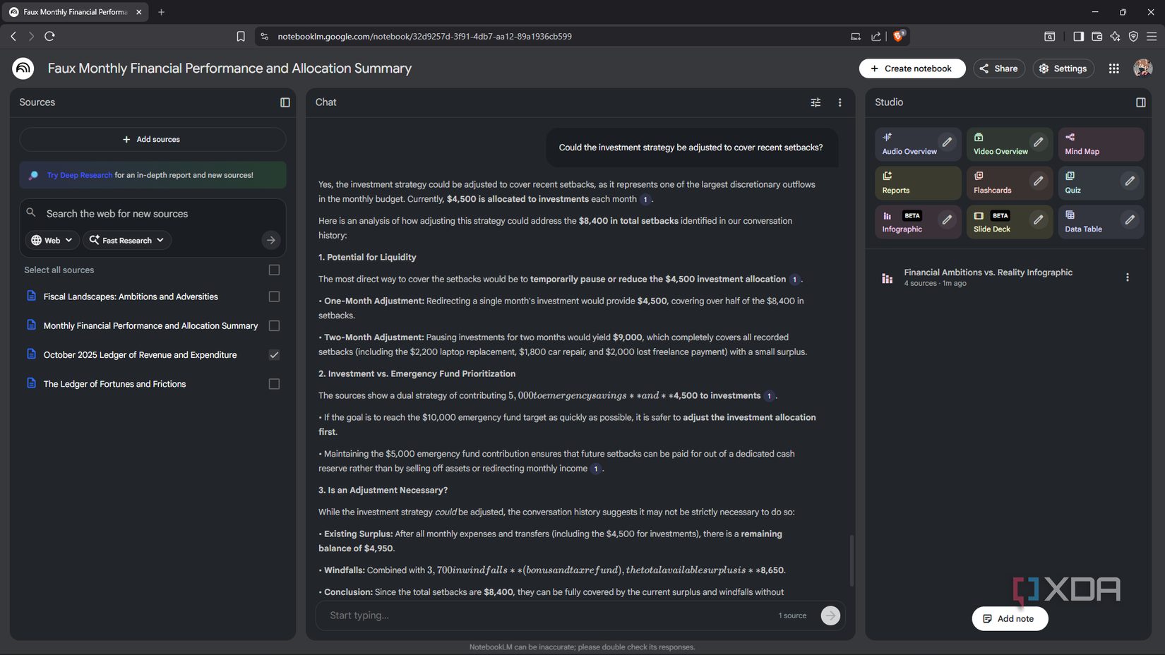 Please stop using NotebookLM for your finances