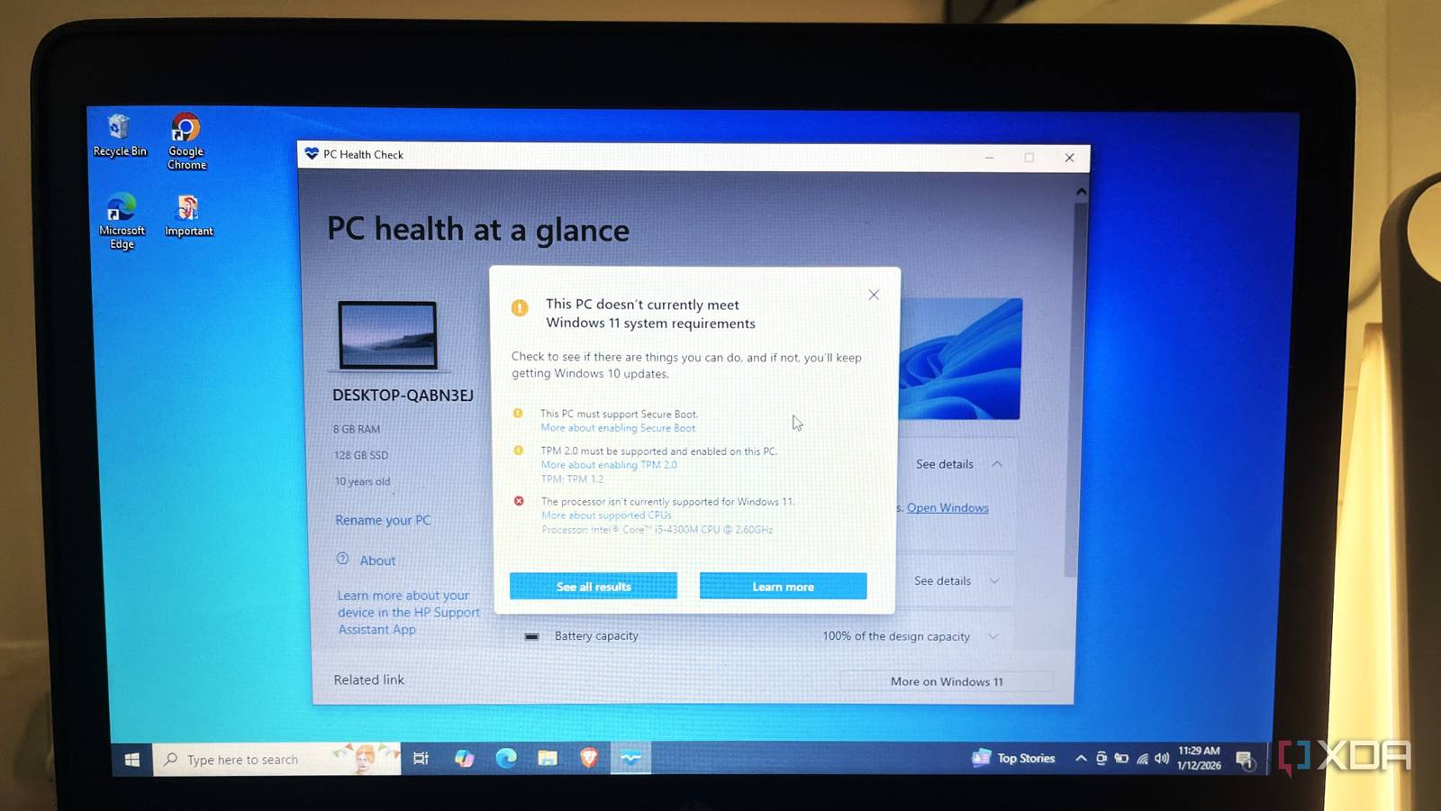 Microsoft says I can’t use my old CPU/laptop with Windows 11, but it’s actually fine