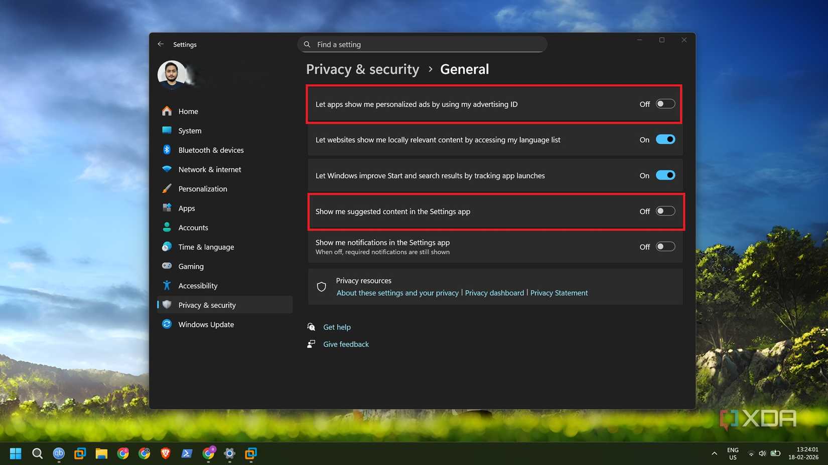 I got rid of Windows 11's annoying ads by changing these settings