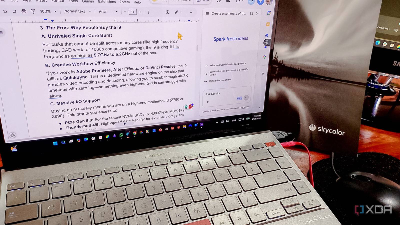 The Gemini sidebar in Google Docs helped me stop opening extra tabs