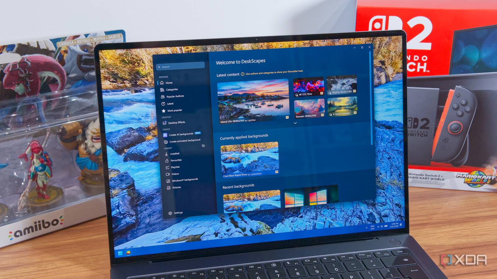 DeskScapes 2026 lets you generate and edit wallpapers entirely offline ...