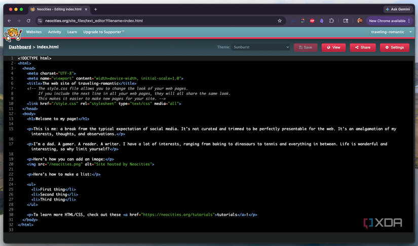 Neocities is the closest thing left to the internet I learned to love ...
