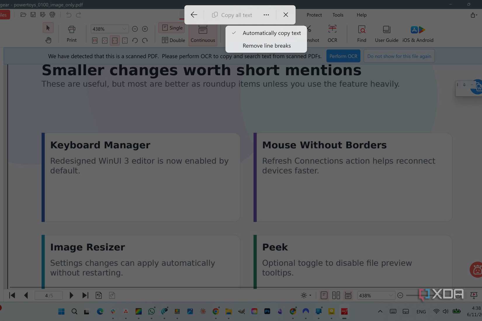 I copy text from images and videos with PowerToys Text Extractor, and ...