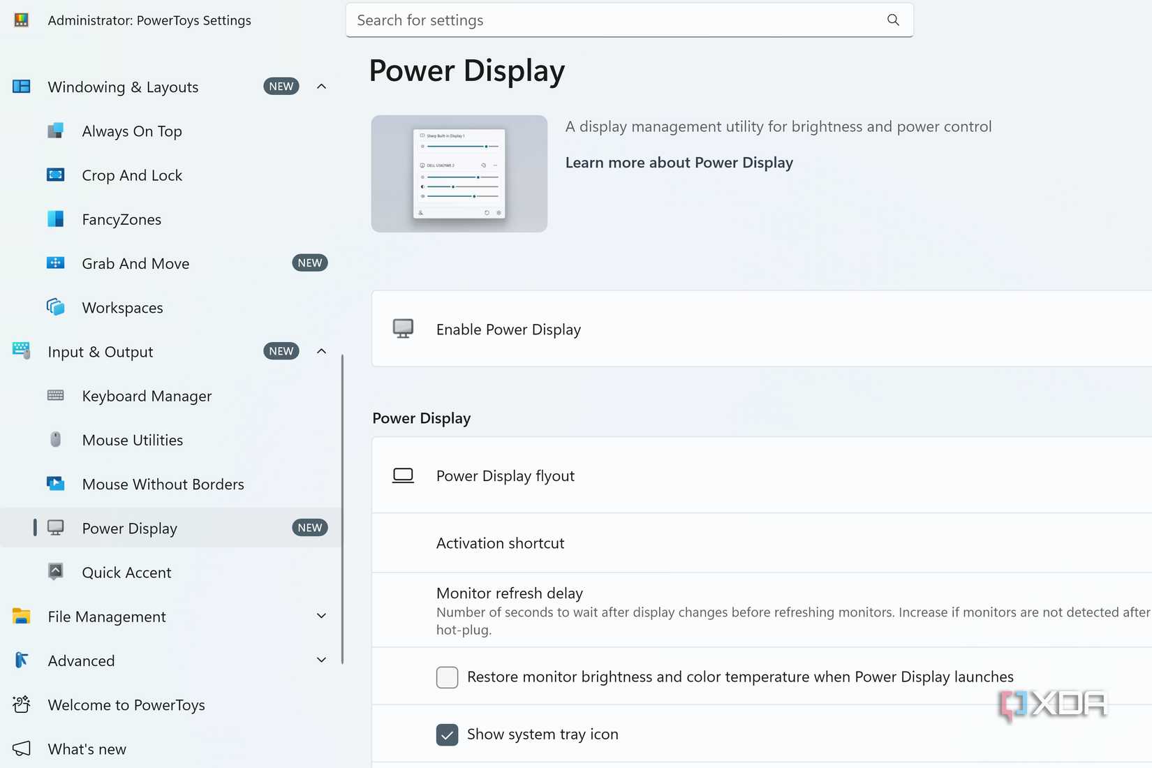 PowerToys can now control my monitor's brightness, and Windows still can't